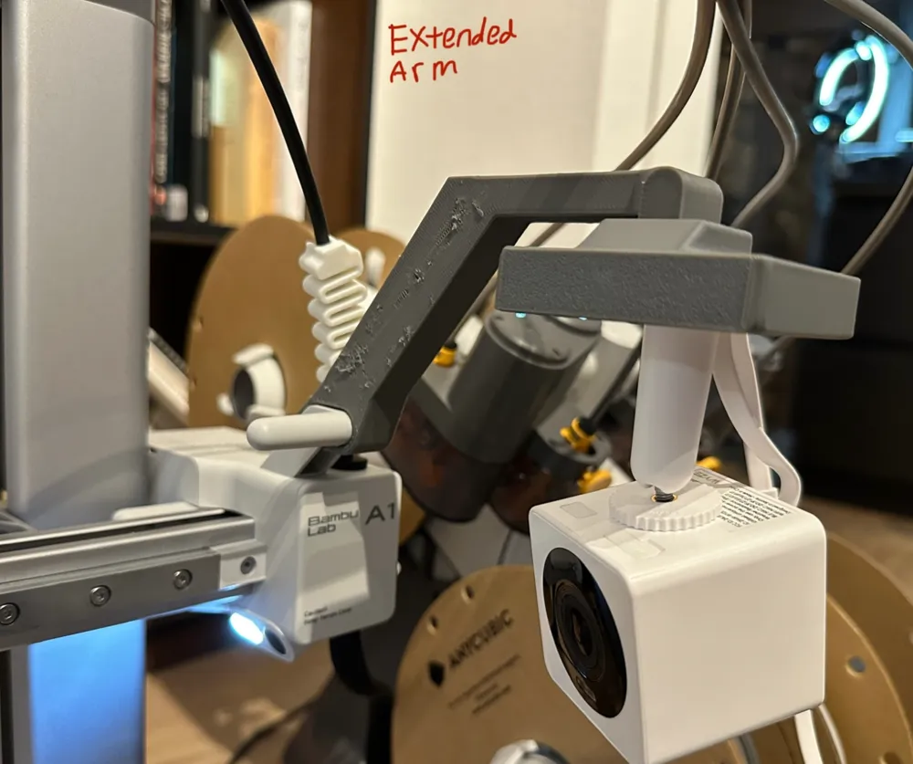 Bambu Lab A1 Wyze Cam OG Mount Extended - Free 3D Print Model - MakerWorld