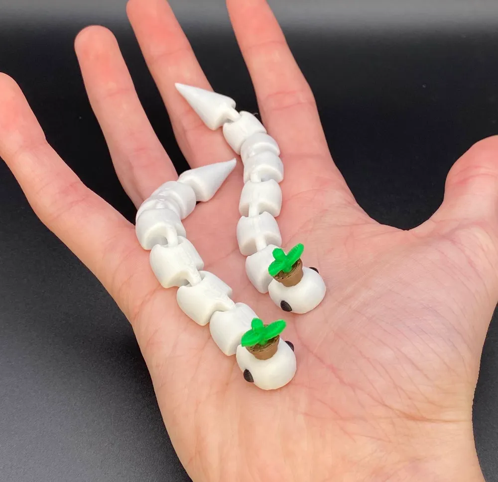 Articulated Hat Snake - Potted Plant - Free 3D Print Model - MakerWorld