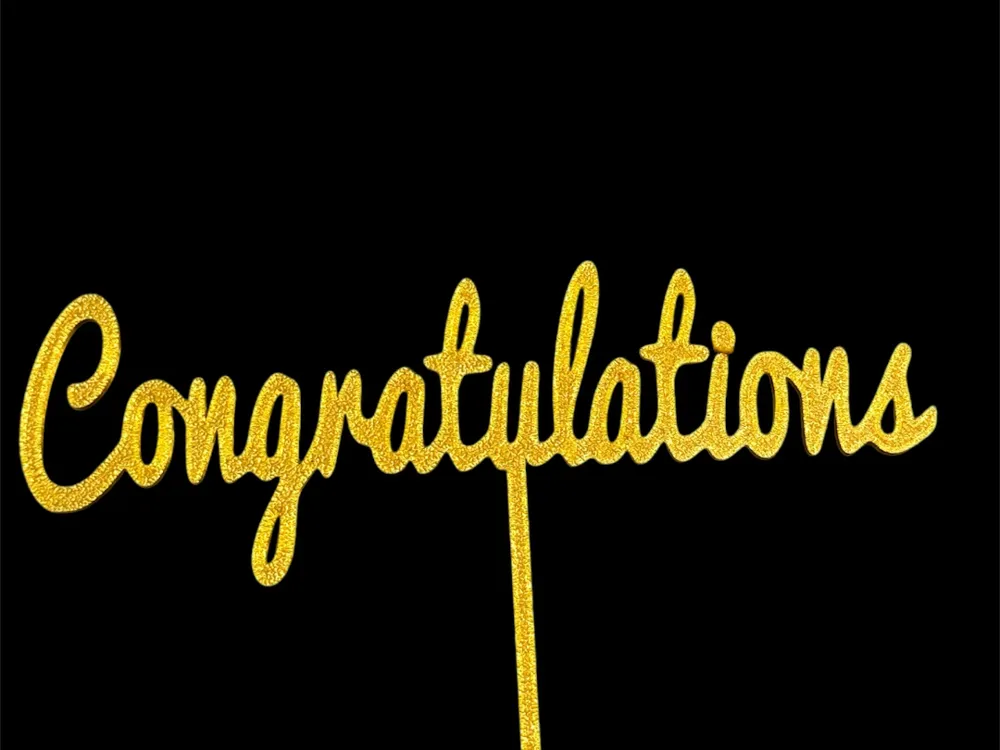 Congratulations topper - Free 3D Print Model - MakerWorld