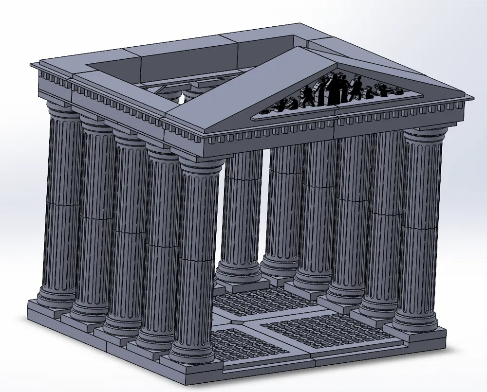 Greek Pediment for Turtle Basking Area by TheUmpaLumpa - MakerWorld