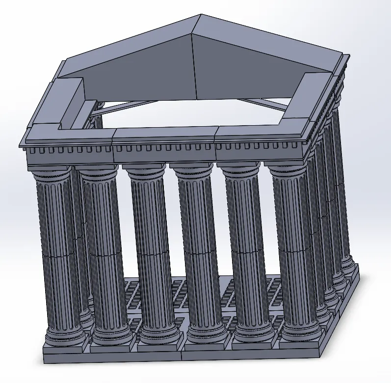 Greek Pediment for Turtle Basking Area by TheUmpaLumpa - MakerWorld
