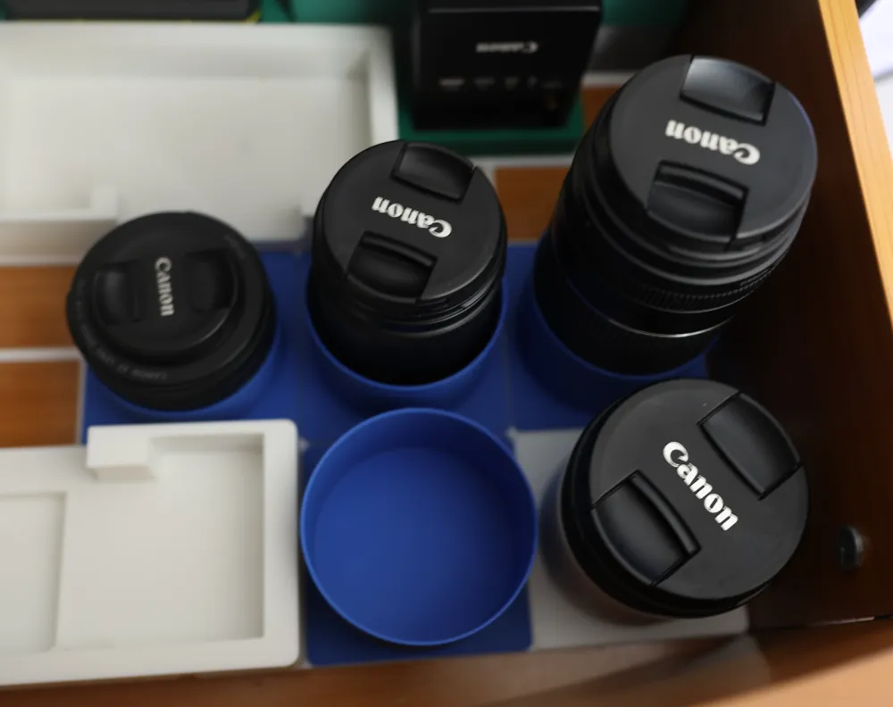 Gridfinity Camera Lens Storage Bins - Free 3D Print Model - MakerWorld