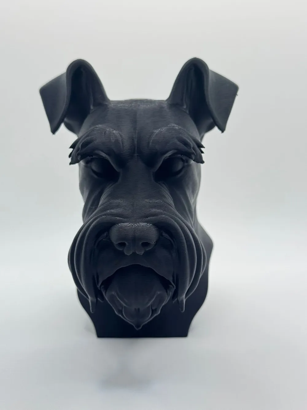 Schnauzer Dog Bust Ornament - Free 3D Print Model - MakerWorld