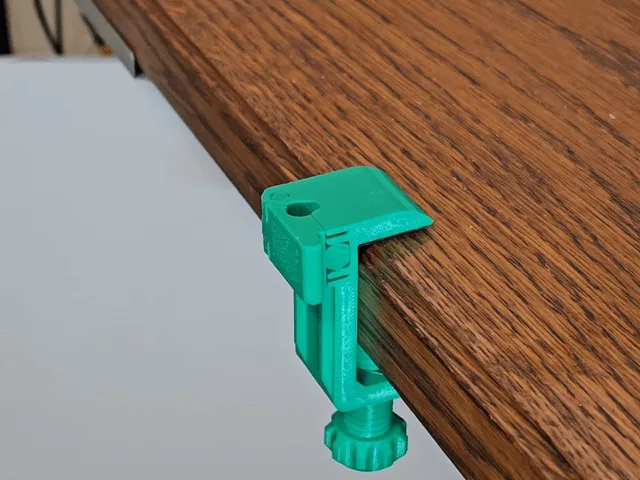 Desk clamp single cable holder organizer - Free 3D Print Model - MakerWorld