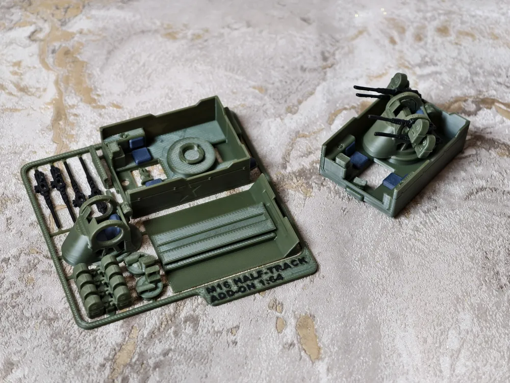 M16 AA-GUN ADD-ON HALF-TRACK 1:64 SCALE KIT CARD by reneeceldesigns ...