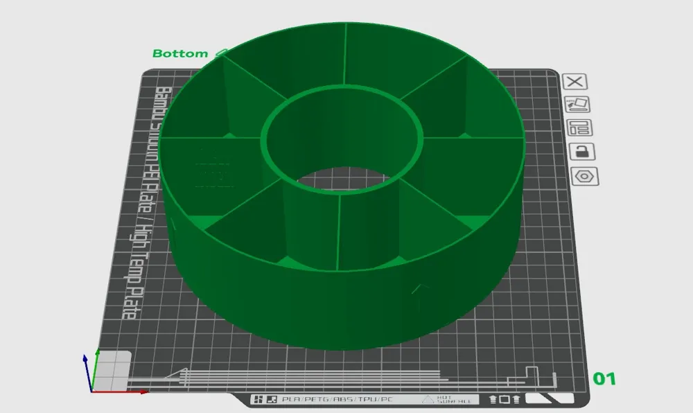 8 Compartment Storage Container - BambuLab re-usable spool Storage ...