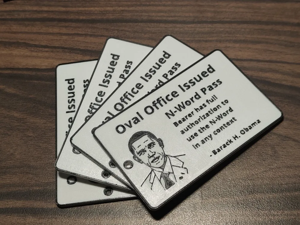 N-Word Pass Meme Keychain - Free 3D Print Model - MakerWorld