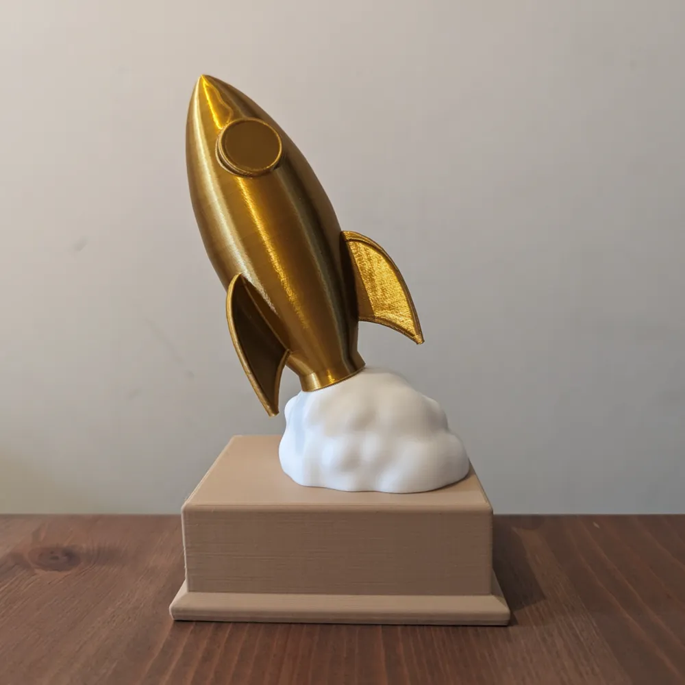 Rocket Trophy (supportless) - Free 3D Print Model - MakerWorld