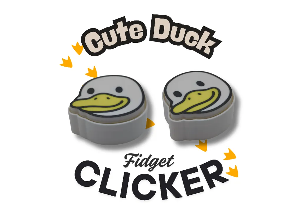Cute duck fidget clicker ( Sell it !) - Free 3D Print Model - MakerWorld