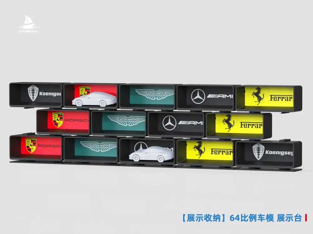 【Showcase Storage】1:64 Scale Model Car Display Stand, Car Model Storage ...
