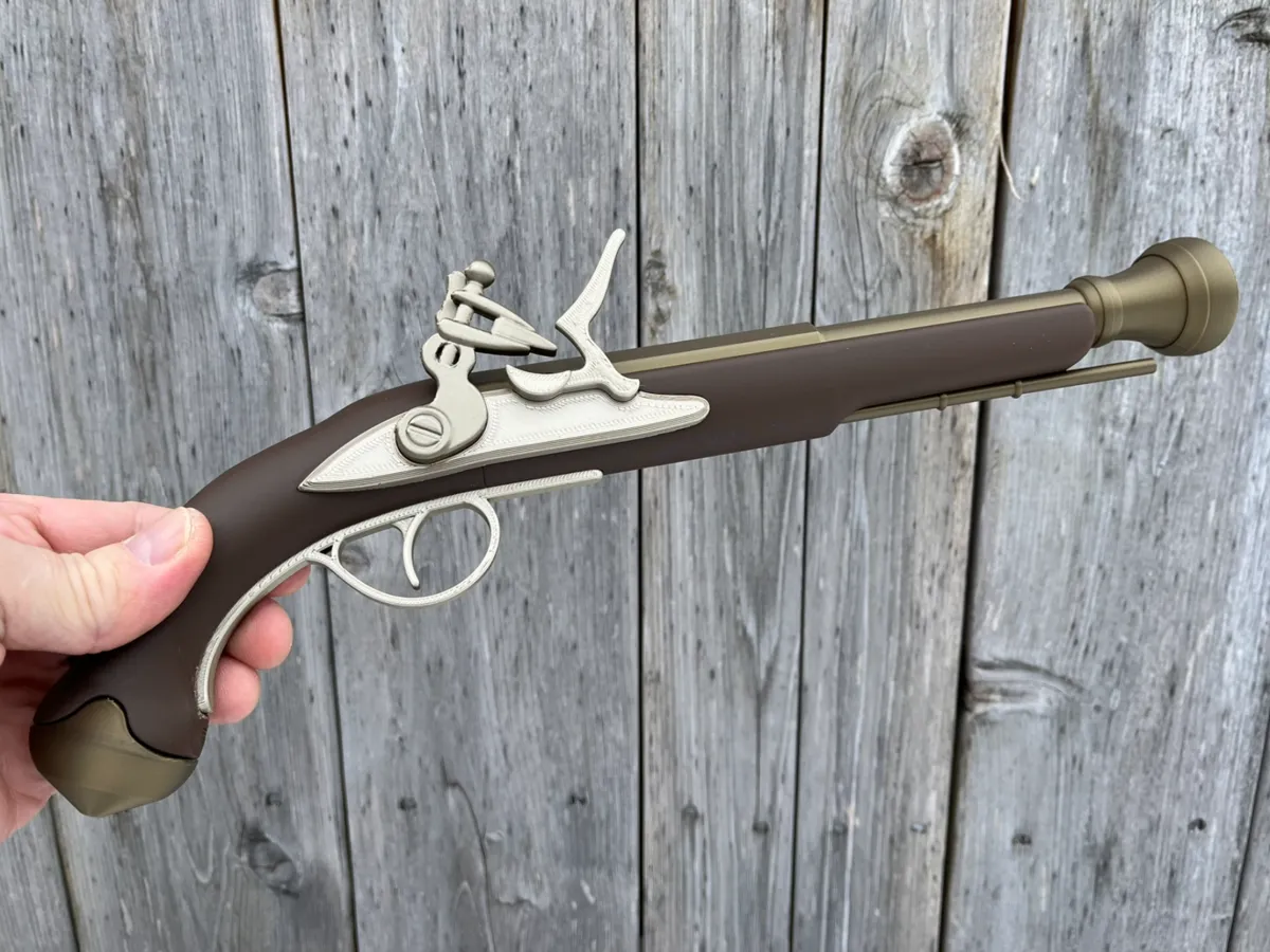 Flintlock Blunderbuss Pistol - Free 3D Print Model - MakerWorld