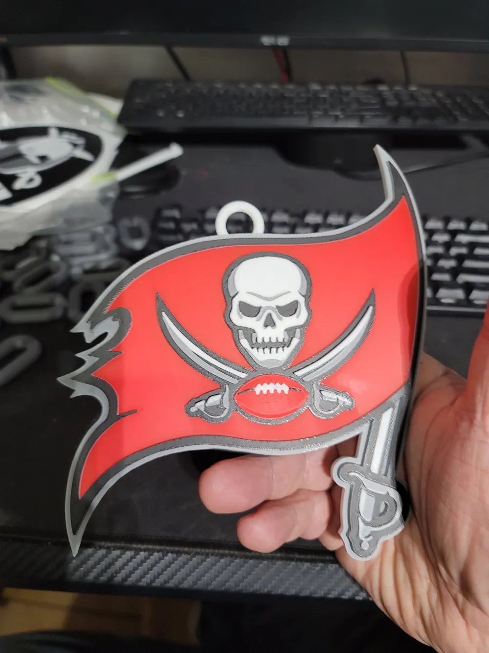 Tampa Bay Bucs 3d logo 180mm x 180mm by mercadogarzas - MakerWorld