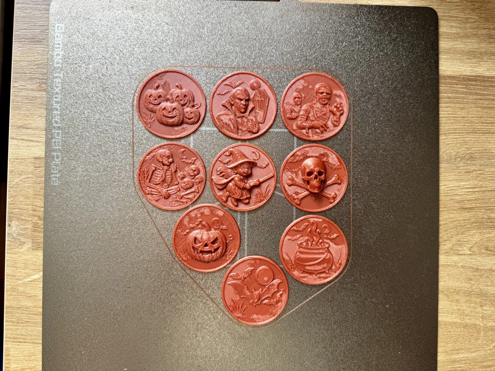 3D scary halloween coins - Free 3D Print Model - MakerWorld