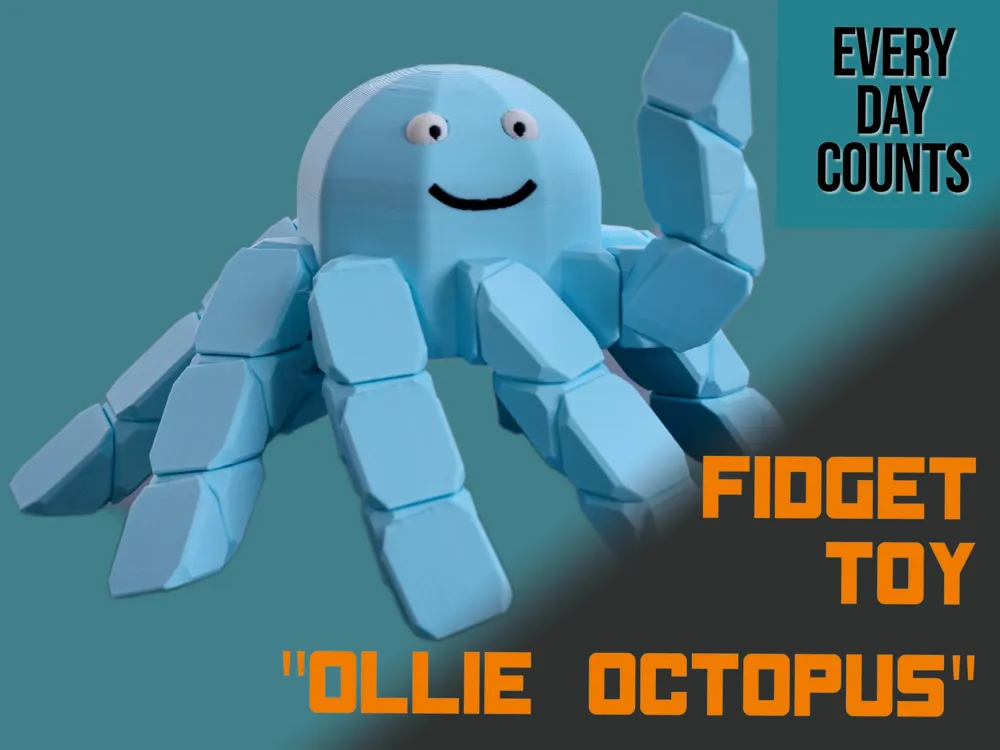 Fidget toy: "Ollie the octopus" by Every Day Counts - MakerWorld