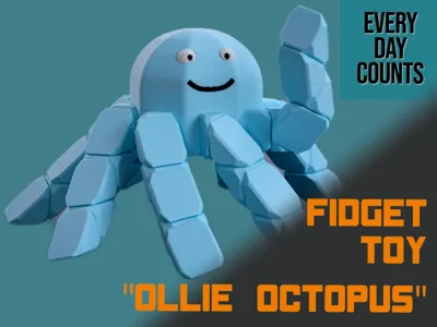 Fidget toy: "Ollie the octopus" by Every Day Counts - MakerWorld
