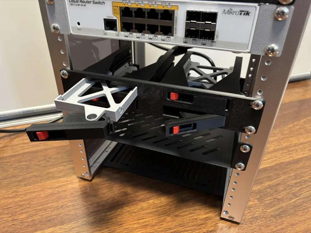 1U 10 inch rack panel for 4x2.5" drives - Free 3D Print Model - MakerWorld