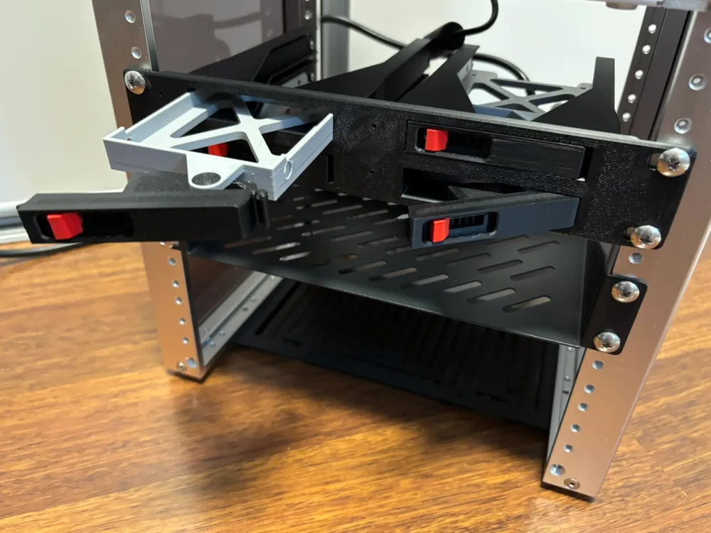 1U 10 inch rack panel for 4x2.5" drives - Free 3D Print Model - MakerWorld