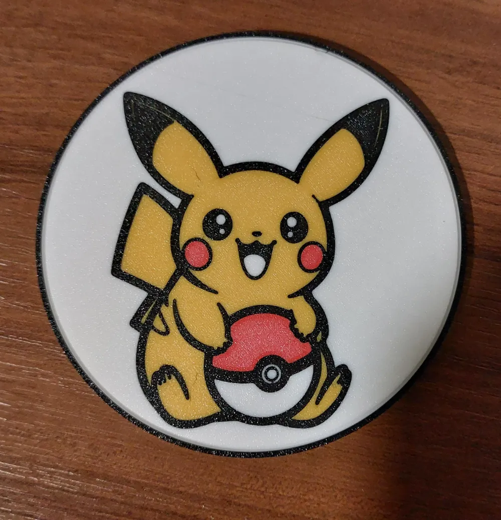 Pikachu coaster by CustomCreations - MakerWorld
