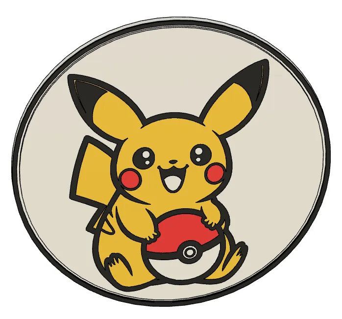 Pikachu coaster by CustomCreations - MakerWorld