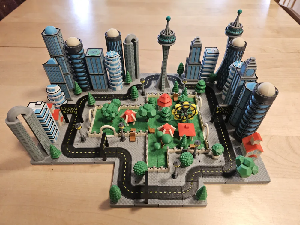 Clicky City - A Magnetic Tile Based City Diorama by Packet39 MakerWorld ...