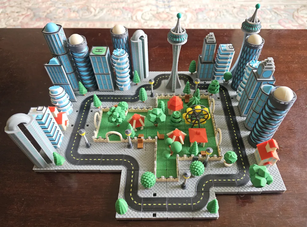 Clicky City - A Magnetic Tile Based City Diorama by Packet39 MakerWorld ...