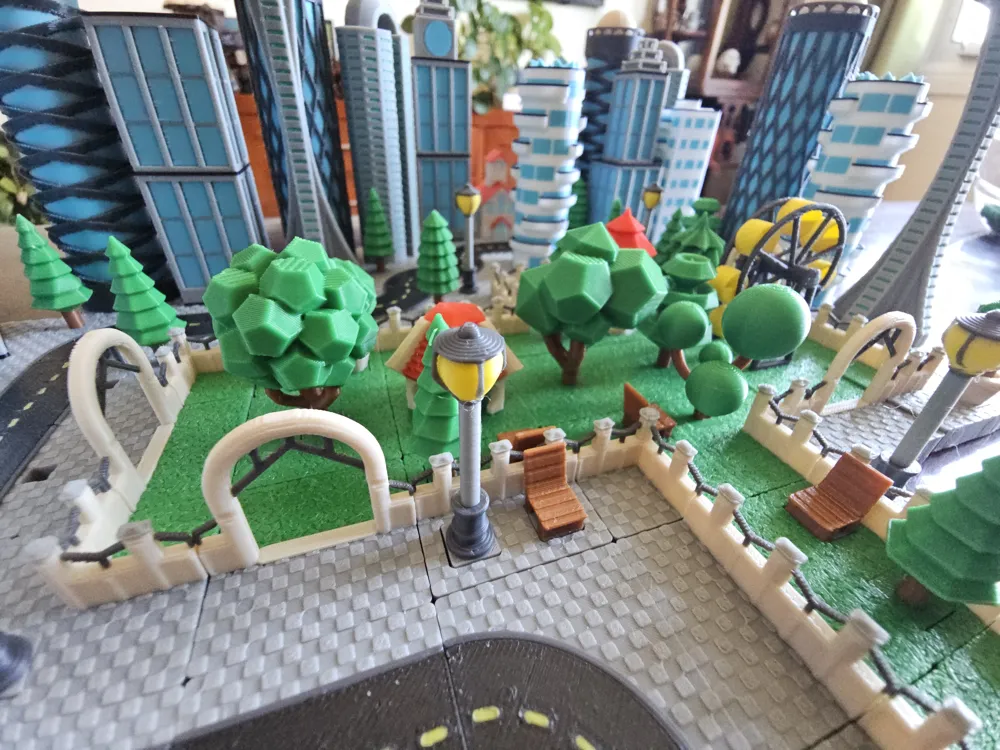 Clicky City - A Magnetic Tile Based City Diorama - Free 3D Print Model ...