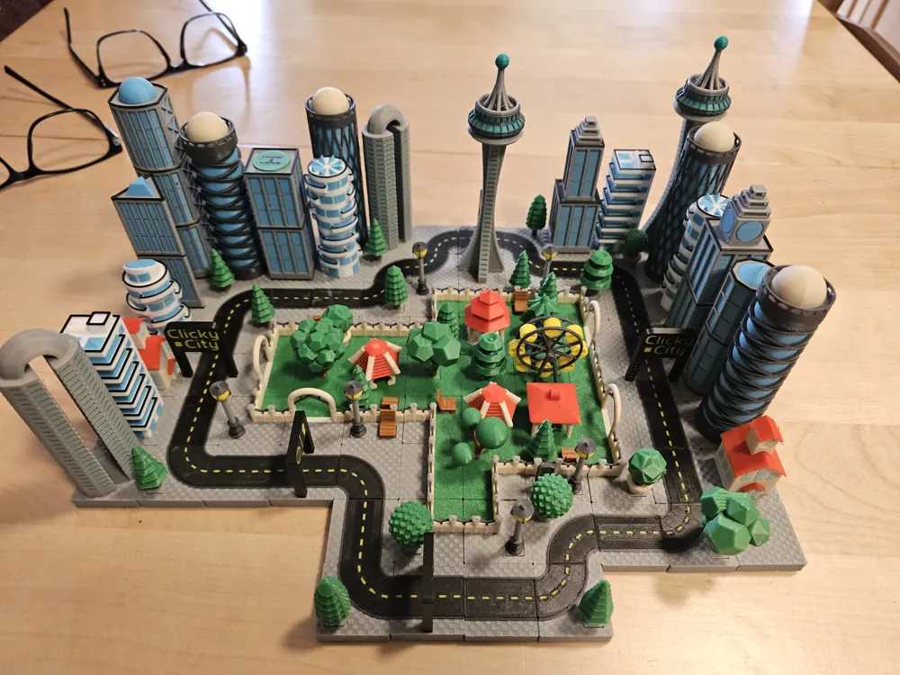 Clicky City - A Magnetic Tile Based City Diorama - Free 3D Print Model ...