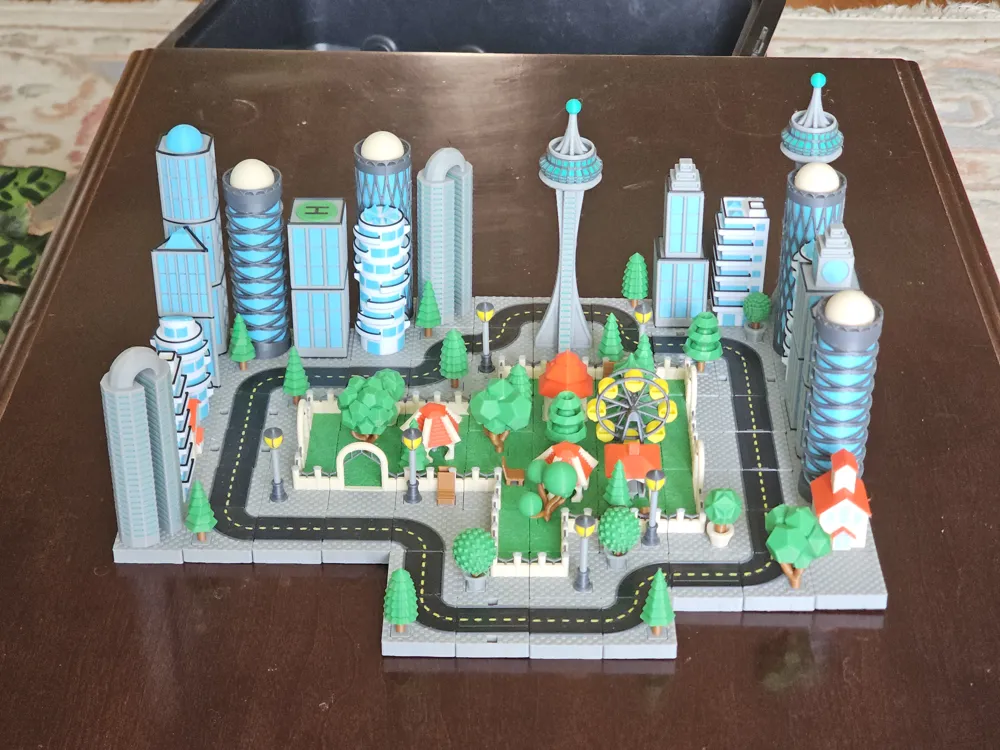 Clicky City - A Magnetic Tile Based City Diorama by Packet39 MakerWorld ...