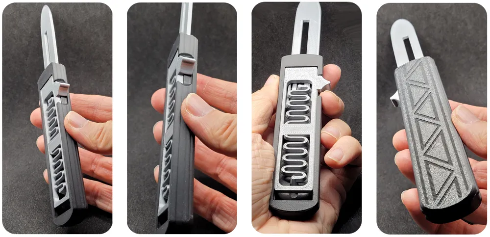 OTF Fidget Knife - Ruler - Comb - Free 3D Print Model - MakerWorld