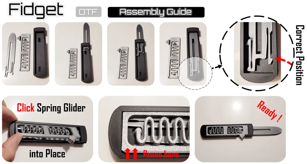 OTF Fidget Knife - Ruler - Comb - Free 3D Print Model - MakerWorld