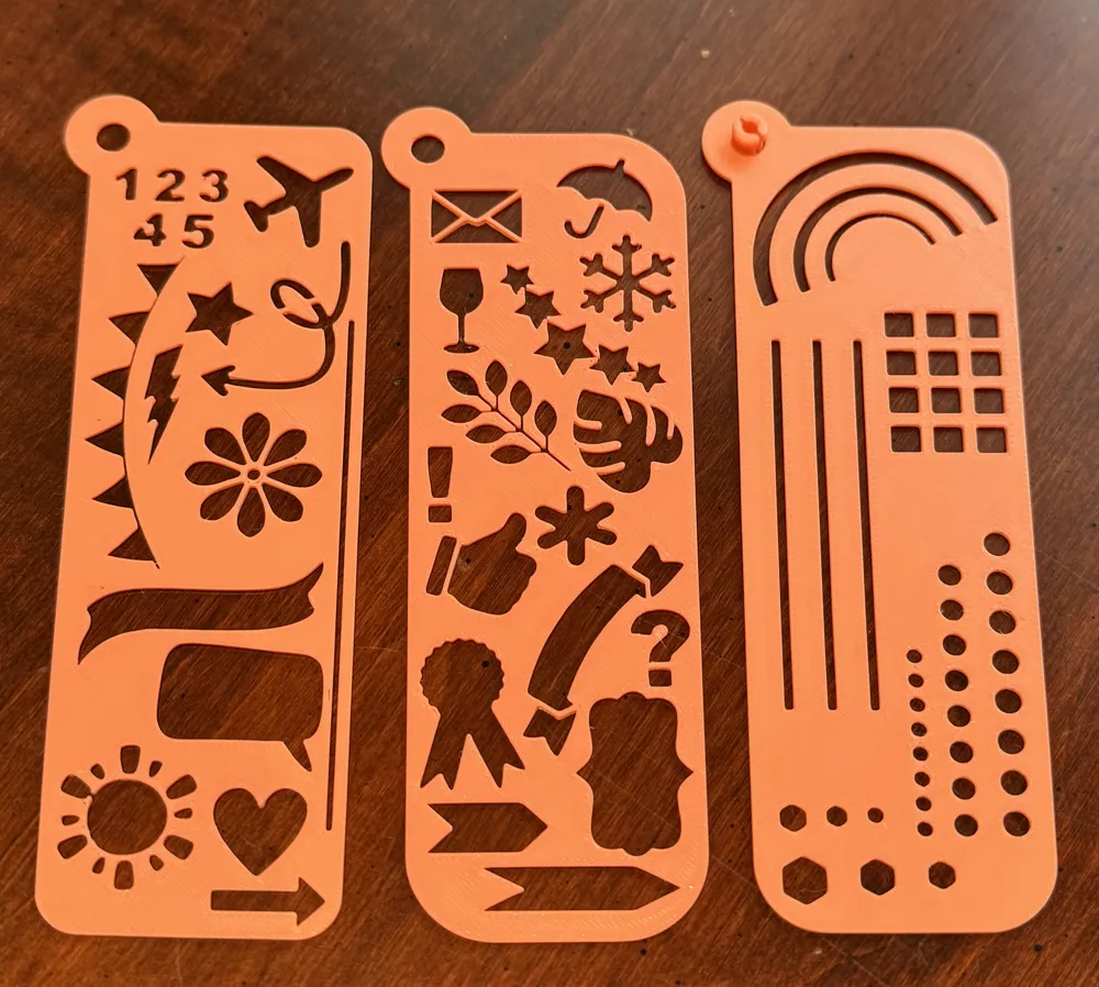 Stencil Bookmark Set (for bullet journal/doodling) by Maywood Press ...