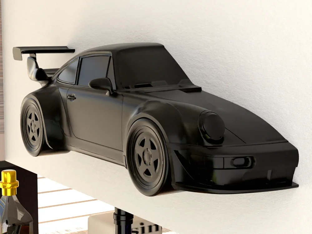 RWB Porsche 911 Turbo Wall-mounted Remixed by MehTechArt MakerWorld ...