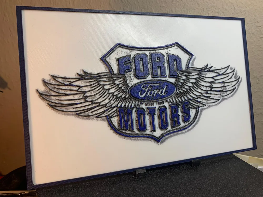 Ford Motors sign Hueforge by RobinLeon MakerWorld: Download Free 3D Models