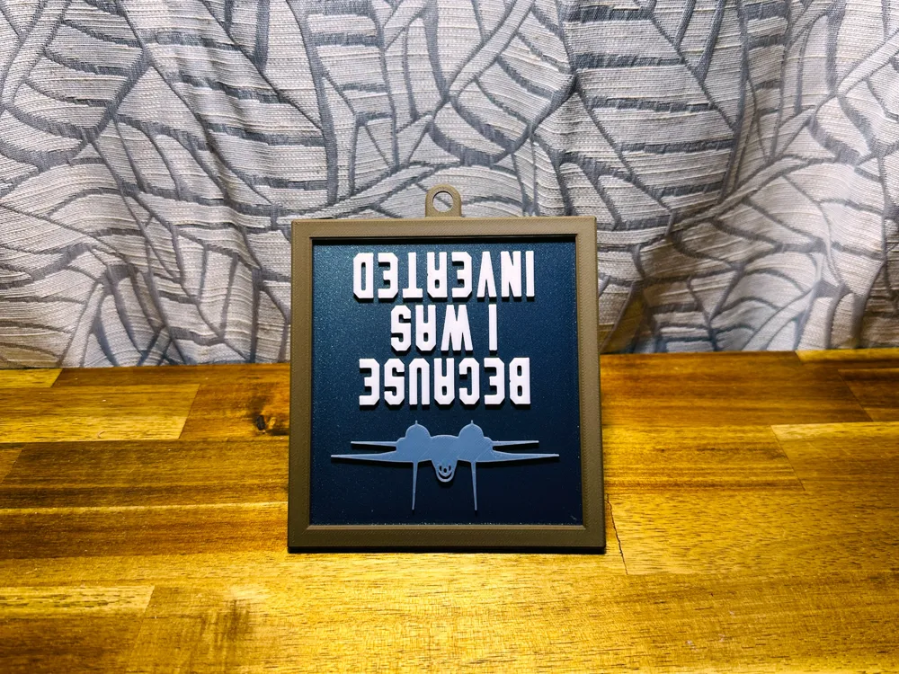 Top Gun Wall Art - Because I Was Inverted by SB Artisan Creations ...