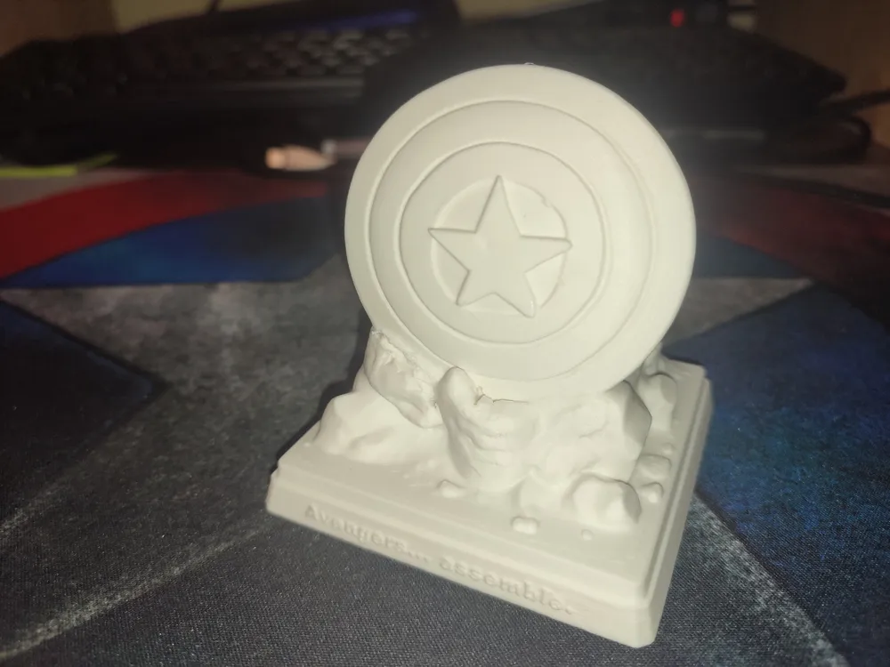 Captain America Shield in the ground - Free 3D Print Model - MakerWorld