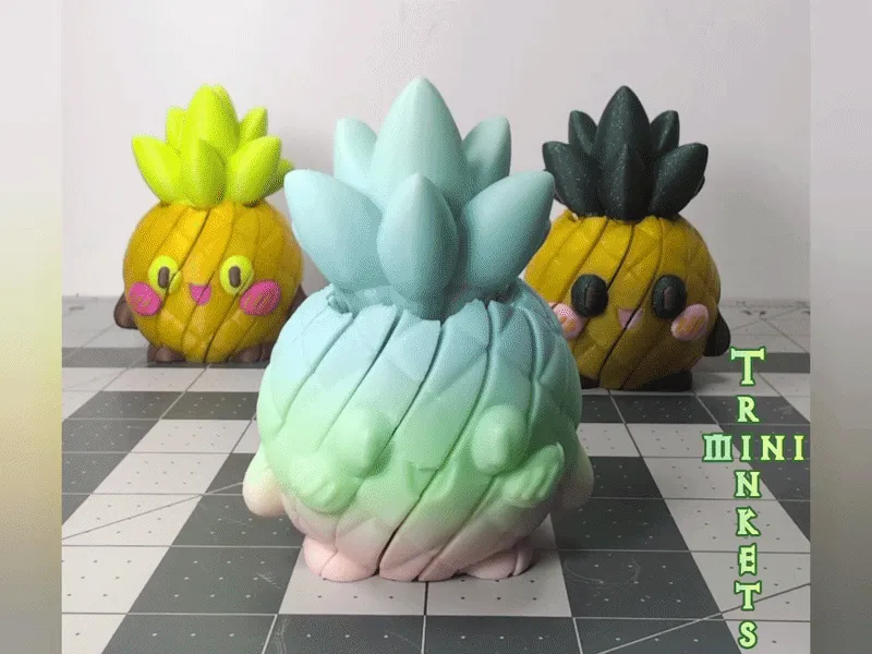 Full Extension Twisty Pineapple Kid (15 Slices) - Free 3D Print Model ...