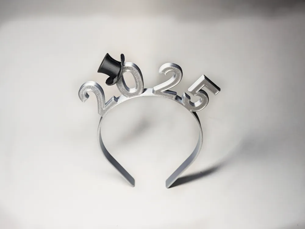 2025 New Years Headband with Jaunty top Hat by lokiparts - MakerWorld