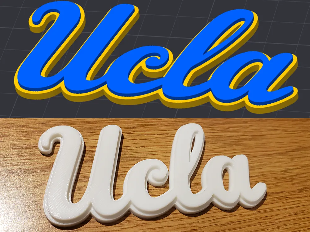 UCLA Cursive Logo by DJ$weatyMoney - MakerWorld