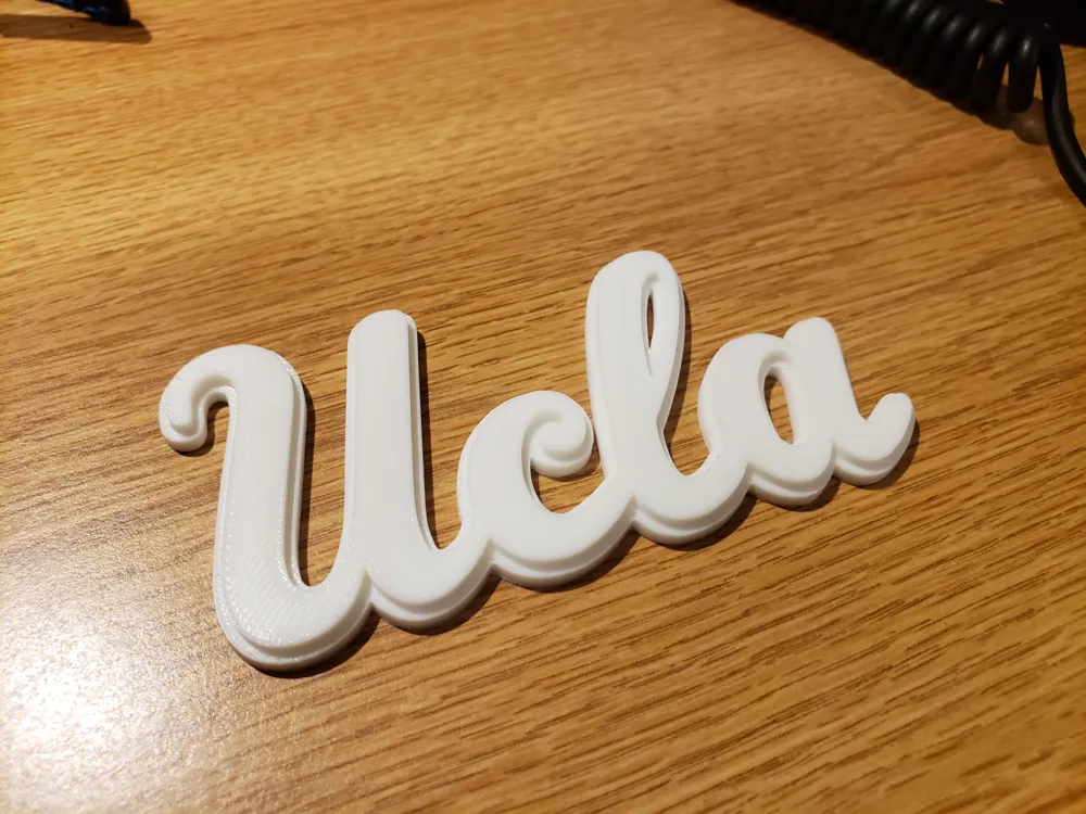 UCLA Cursive Logo by DJ$weatyMoney - MakerWorld
