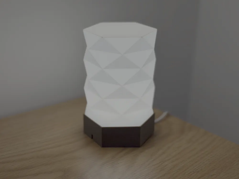 Hexagonal Faceted Lamp for Bambu Lab LED Kit 001 - Free 3D Print Model ...