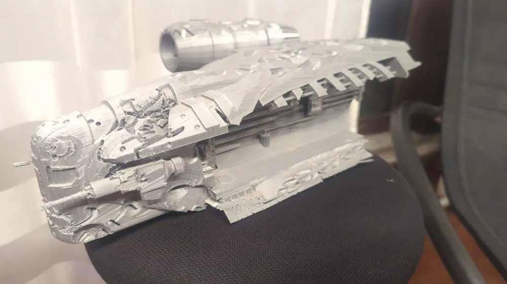 Mandalorian ship - wrecked - razor crest Remixed by linman MakerWorld ...