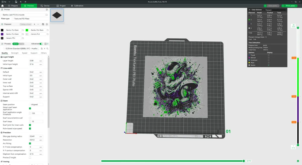 Graffiti Piccolo Hueforge - Free 3D Print Model - MakerWorld
