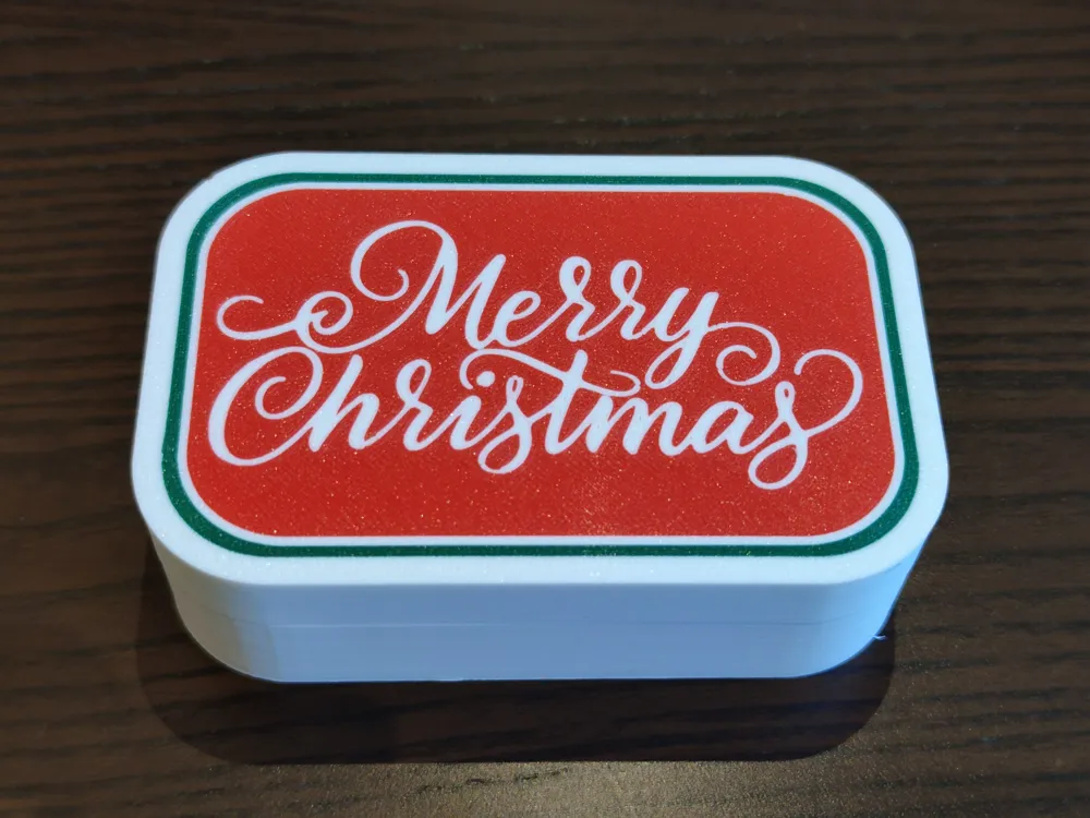 Simple Merry Christmas Gift Box by Archork - MakerWorld