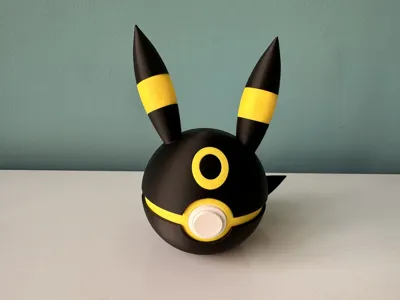 Umbreon Ball V2 - Pokemon - Pokeball Functional - Free 3D Print Model ...
