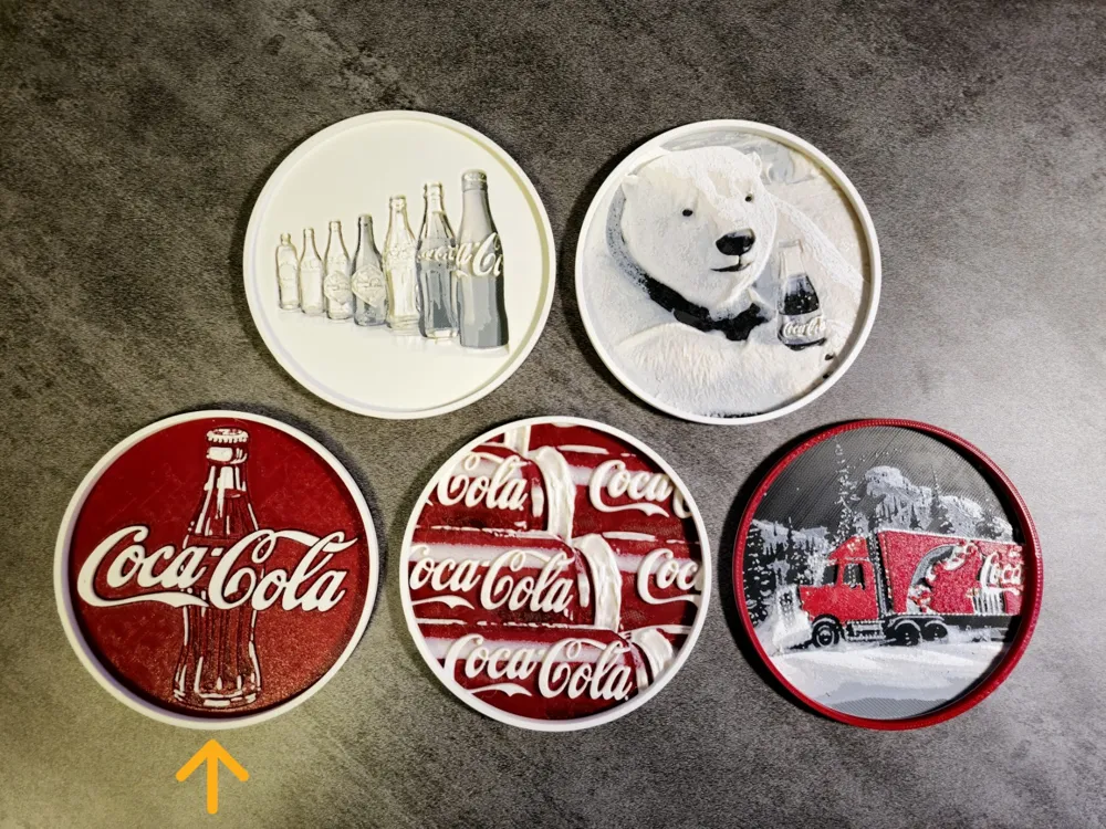 Coca Cola Coasters - Vintage (incl. Holder) by SmashD - MakerWorld