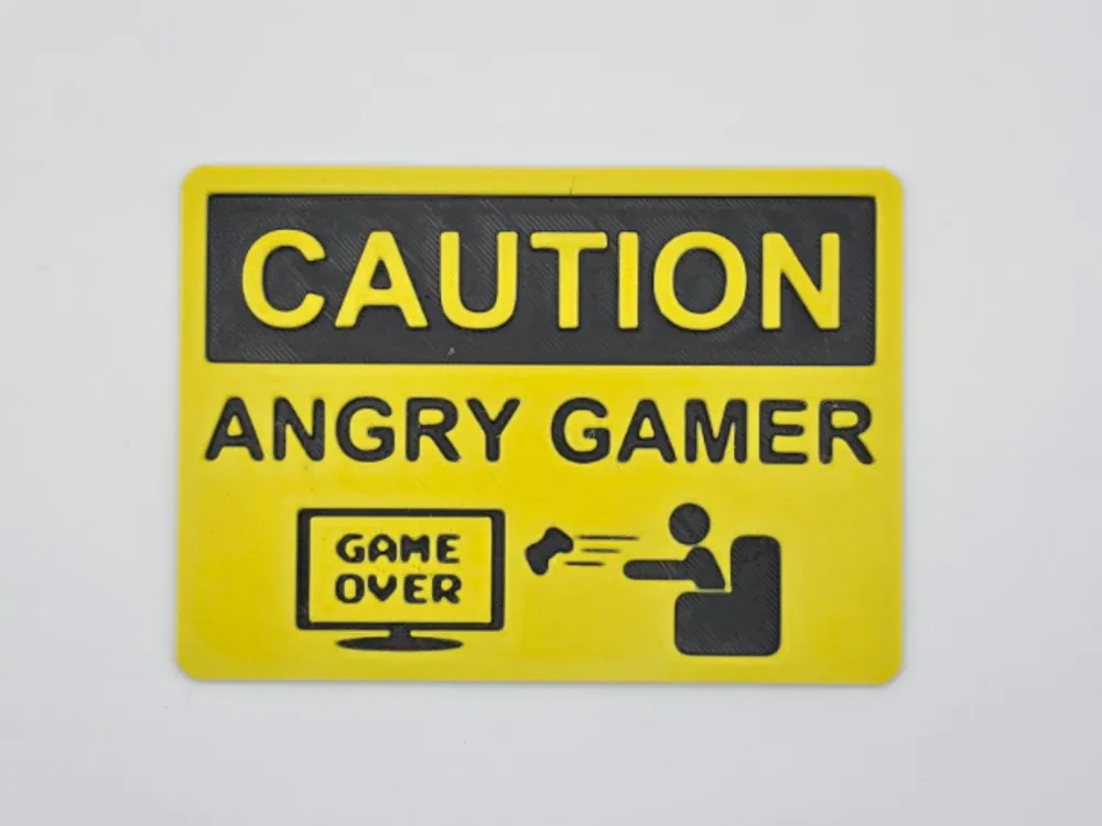 Sign Angry Gamer by Kactus Fpv - MakerWorld