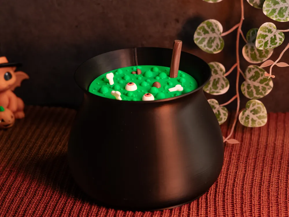 Magic cauldron with self stirring potion by Klexy MakerWorld: Download ...