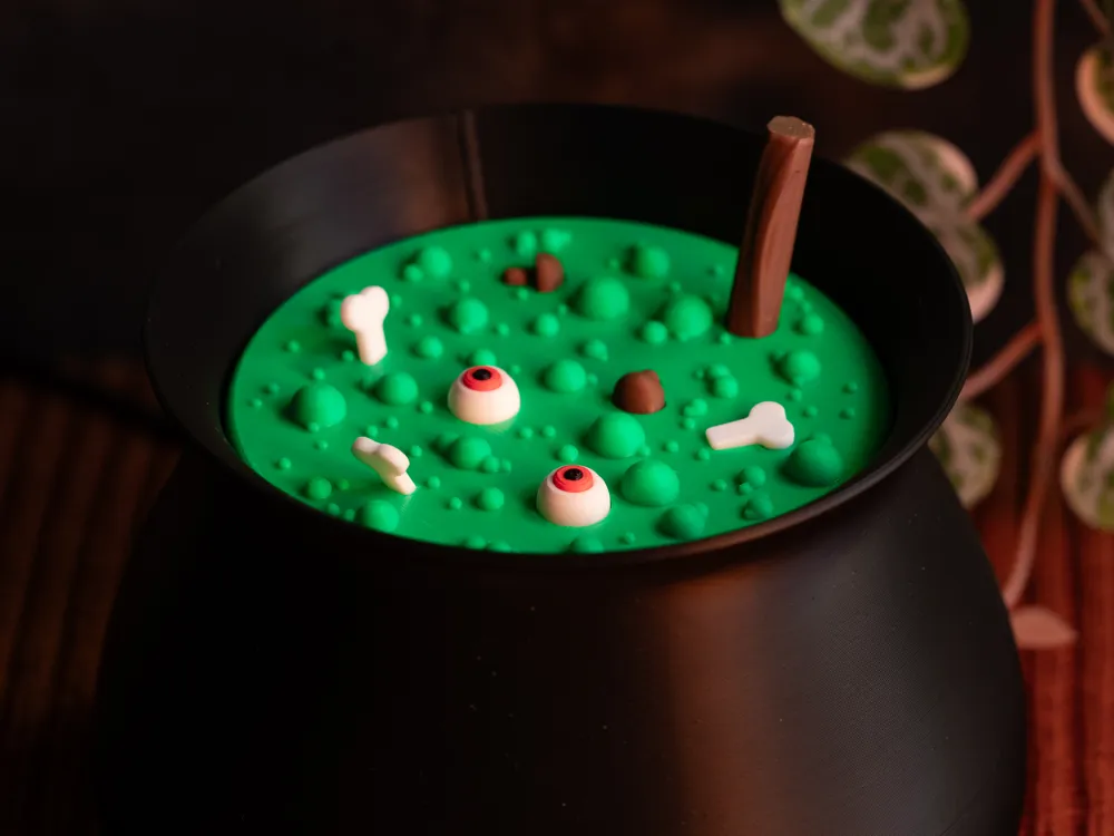 Magic cauldron with self stirring potion - Free 3D Print Model - MakerWorld