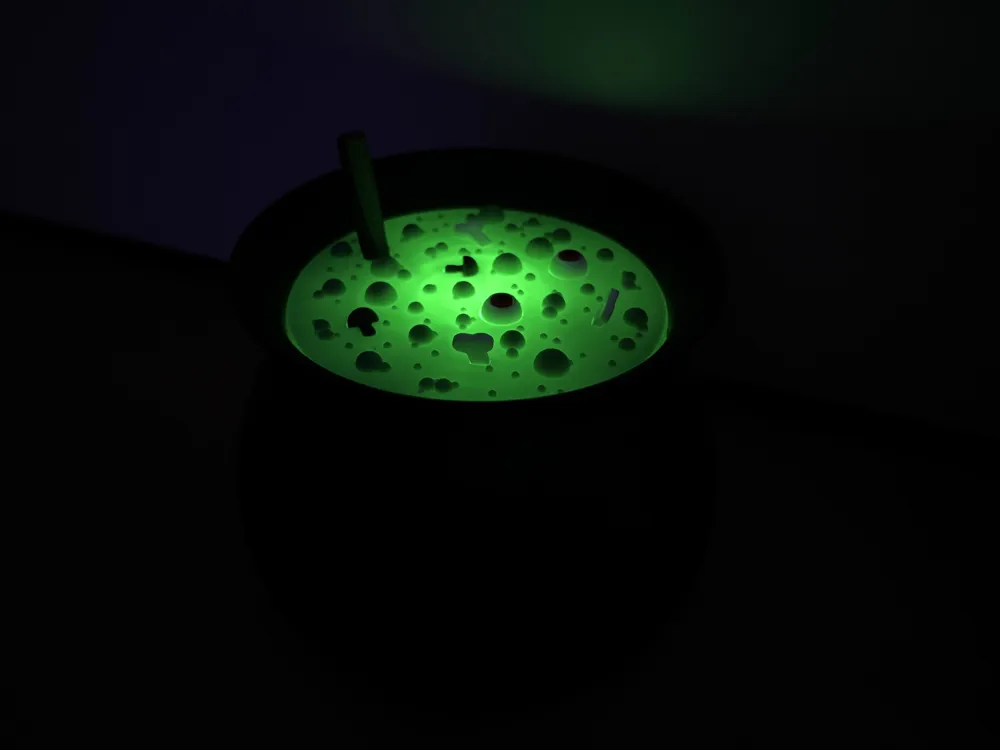 Magic cauldron with self stirring potion - Free 3D Print Model - MakerWorld