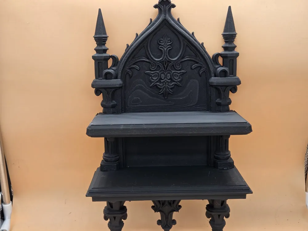 Gothic Wall Shelf Decorative 2-Tier Shelf - Free 3D Print Model ...